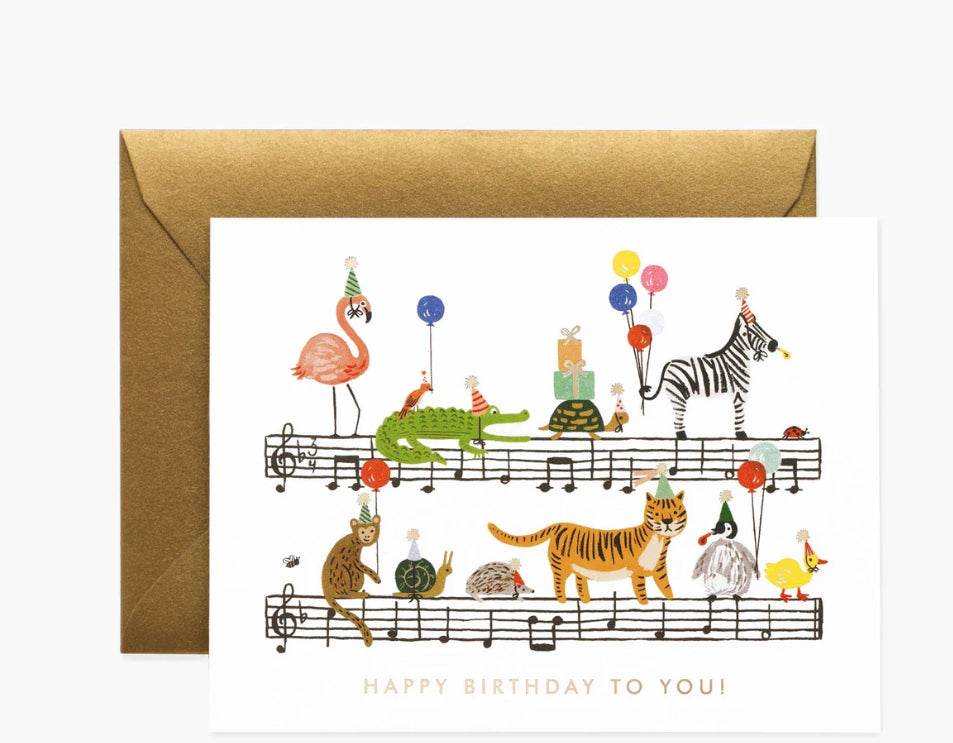 Music Notes Birthday Card – Honeysuckle Rose Boutique