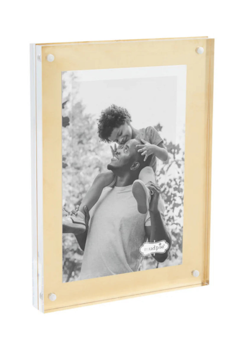 Small Brass Acrylic Frame – Honeysuckle Rose Boutique