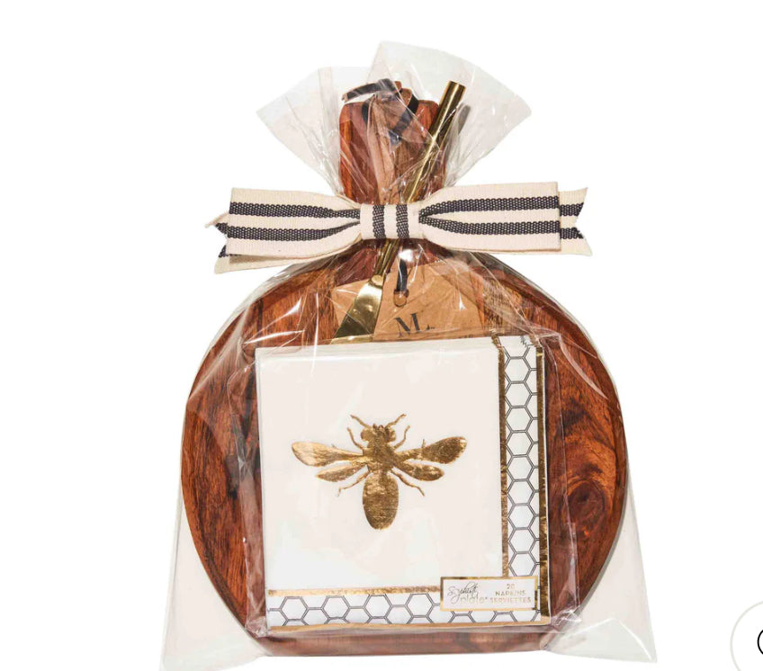 Acadia Board with Gold Bee Napkin and Spreader Set – Honeysuckle Rose ...