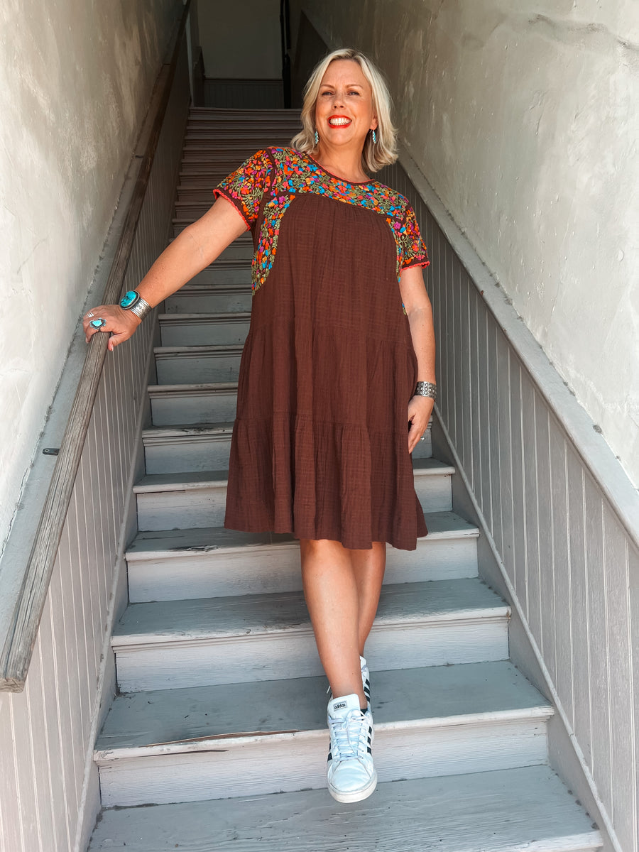 Mary Jane Tiered Swing Dress – Honeysuckle Rose Boutique