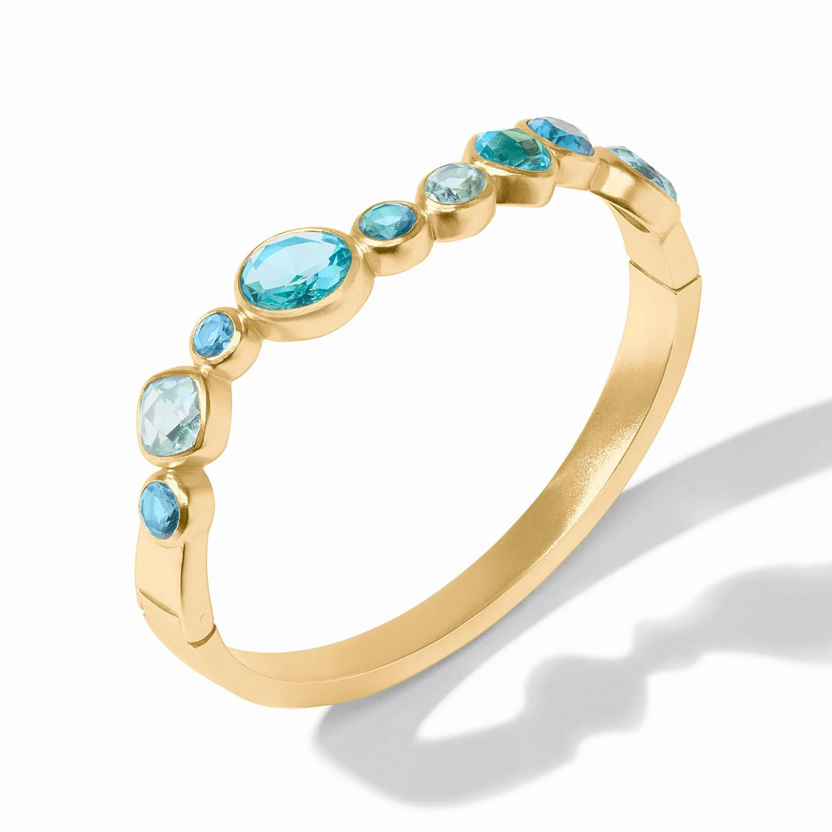 Kaleidoscope Hinge Bangle - Bahamian Blue – Honeysuckle Rose Boutique