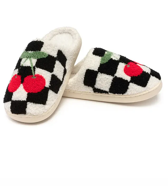 Checker Cherry Slipper – Honeysuckle Rose Boutique