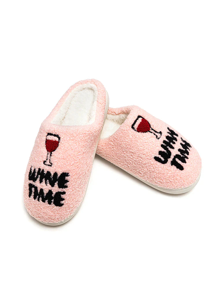 Wine TIme Slide Slippers – Honeysuckle Rose Boutique